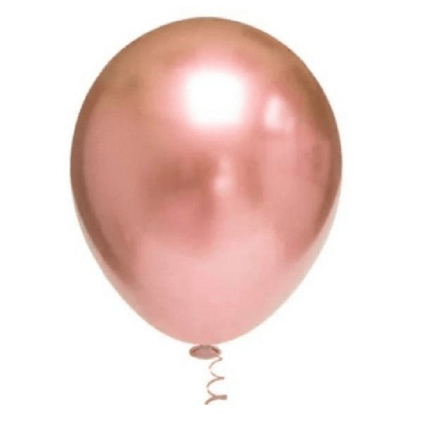 Balão de Látex Cromado 5" com 25 Unidades Rose Gold nas Lojas Matsumoto