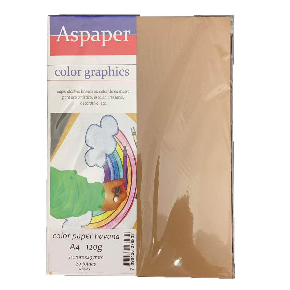 Papel Aspaper Color Paper Havana A4 120gm - 20 folhas