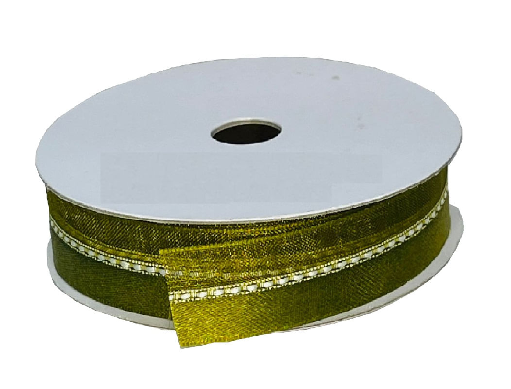Fita Transparente Verde Musgo 1,5cm x 9,14m