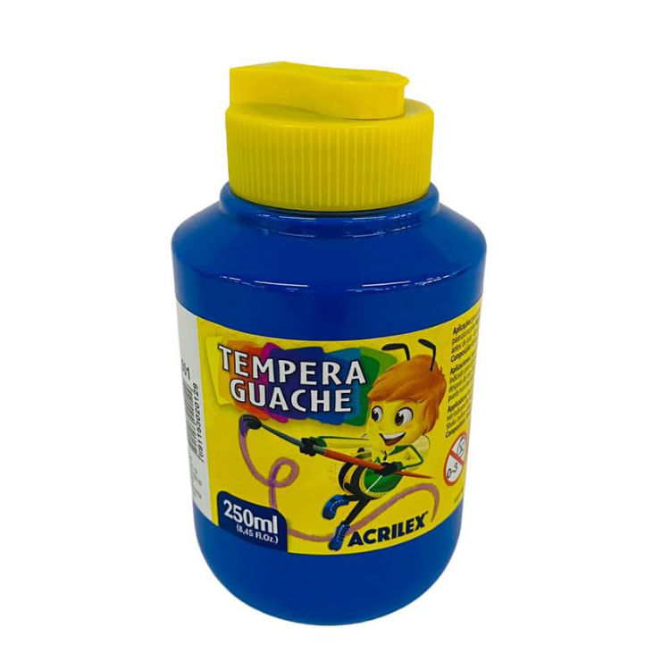 Guache Acrilex Azul Turquesa 250ml - 501 nas Lojas Matsumoto